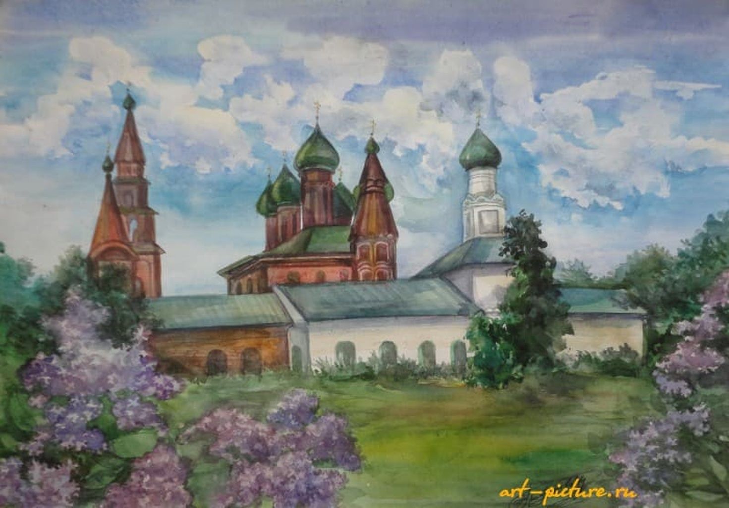 Купить картину "Церковь Николы Мокрого. г.Ярославль. акварель, бумага ...